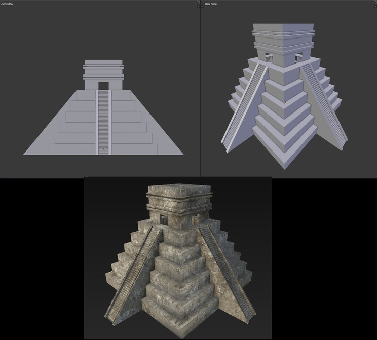 Mayan temple + texture attempt - Talk - GameDev.tv