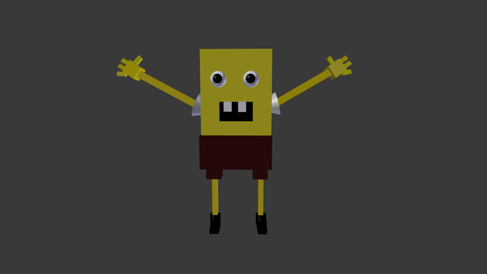 Extra Challenge Section 1 Lecture 12 - My Attempt at creating spongebob(primitves objects only ...