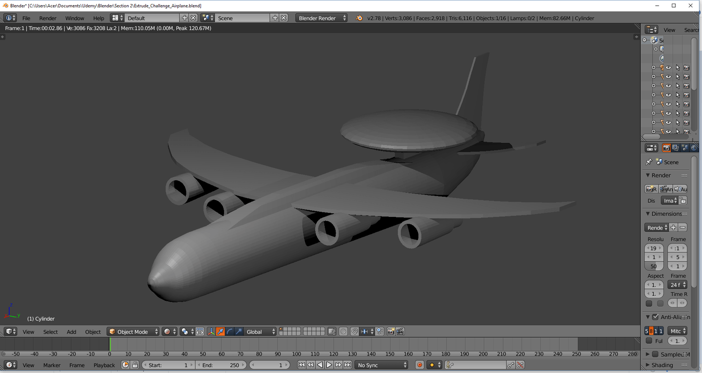 Extrusion Challenge | Military Aircraft - Talk - GameDev.tv