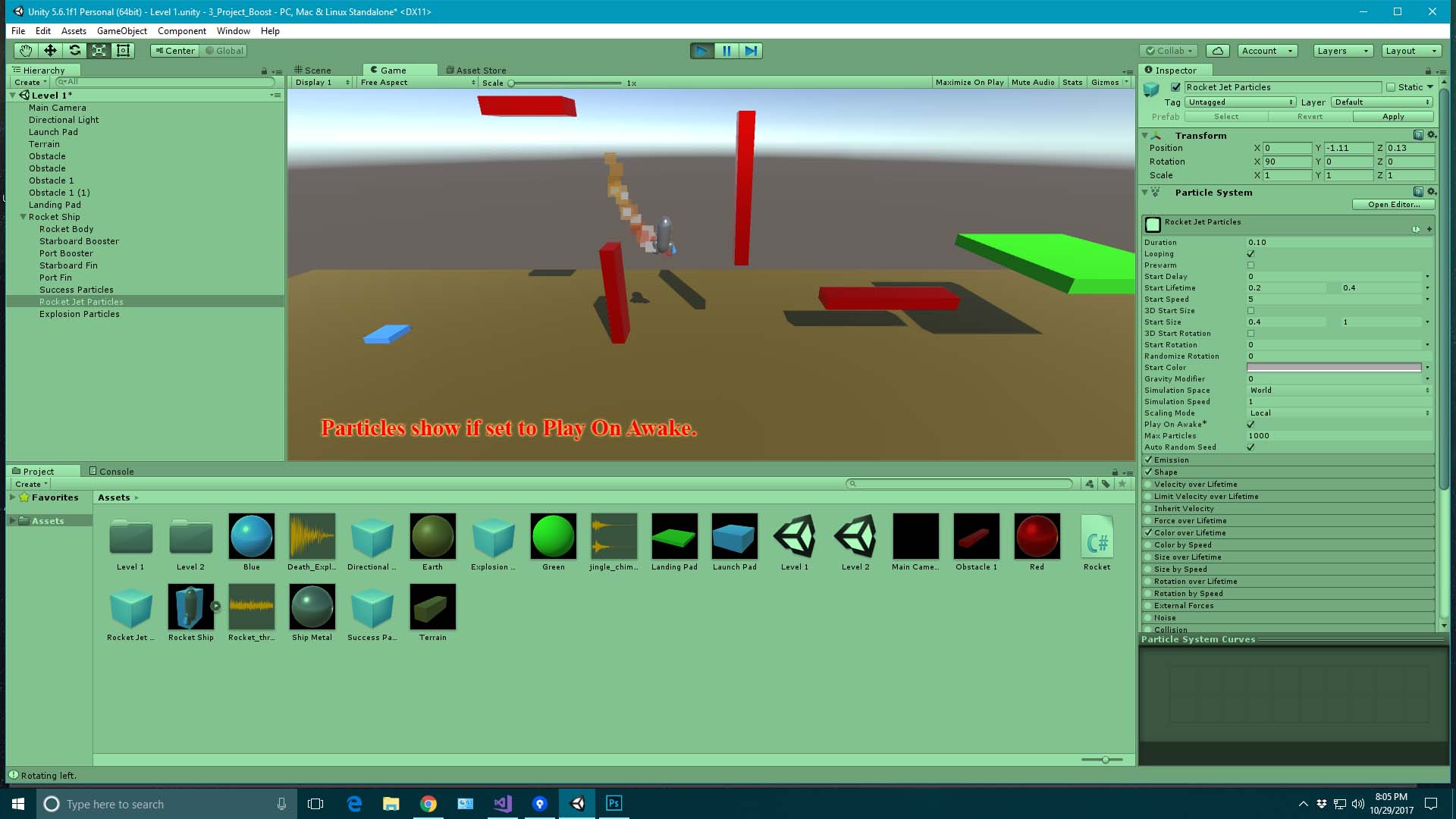 Particle Systems not rendering during playmode - Ask - GameDev.tv