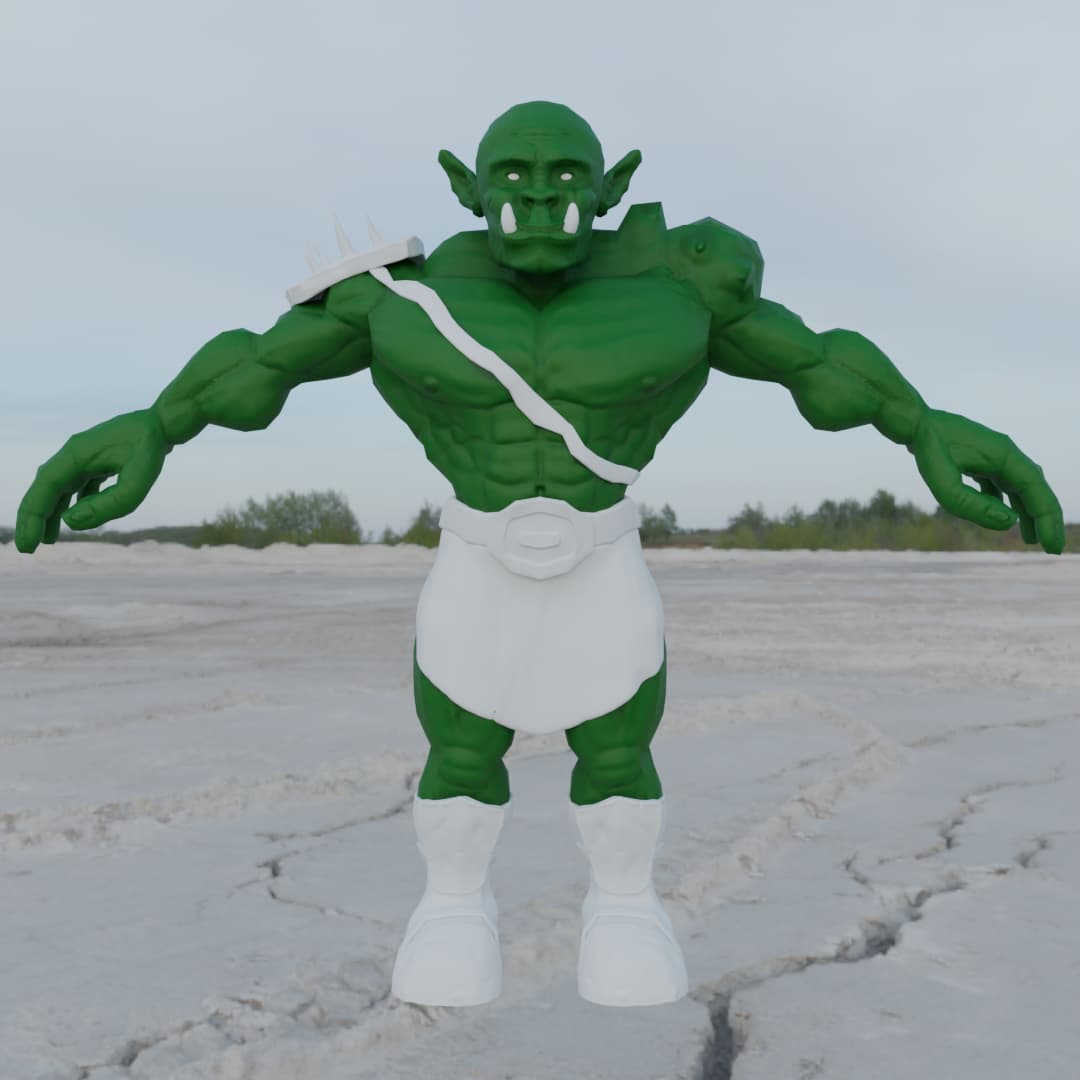 Baked AO, cavity and normal maps for the orc - Show - GameDev.tv