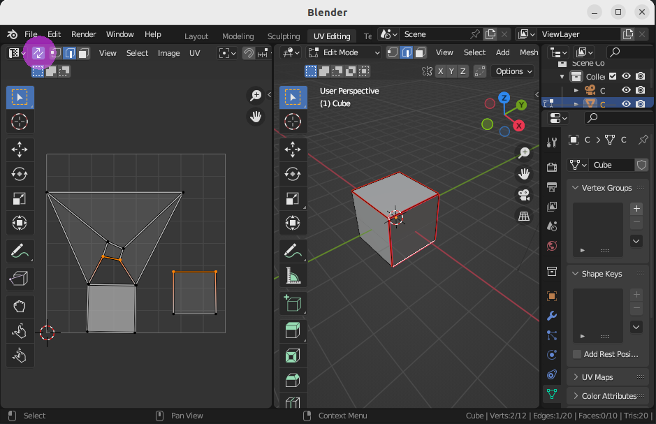 Issue with UV unwrapping. Can't select individual islands - Ask - GameDev.tv