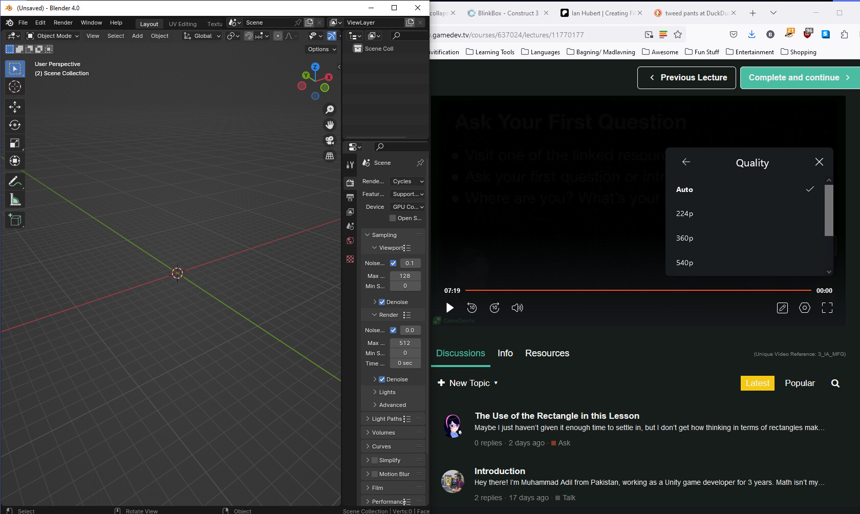 Is there a way to collapse the sidebar on GameDev.tv - Ask - GameDev.tv