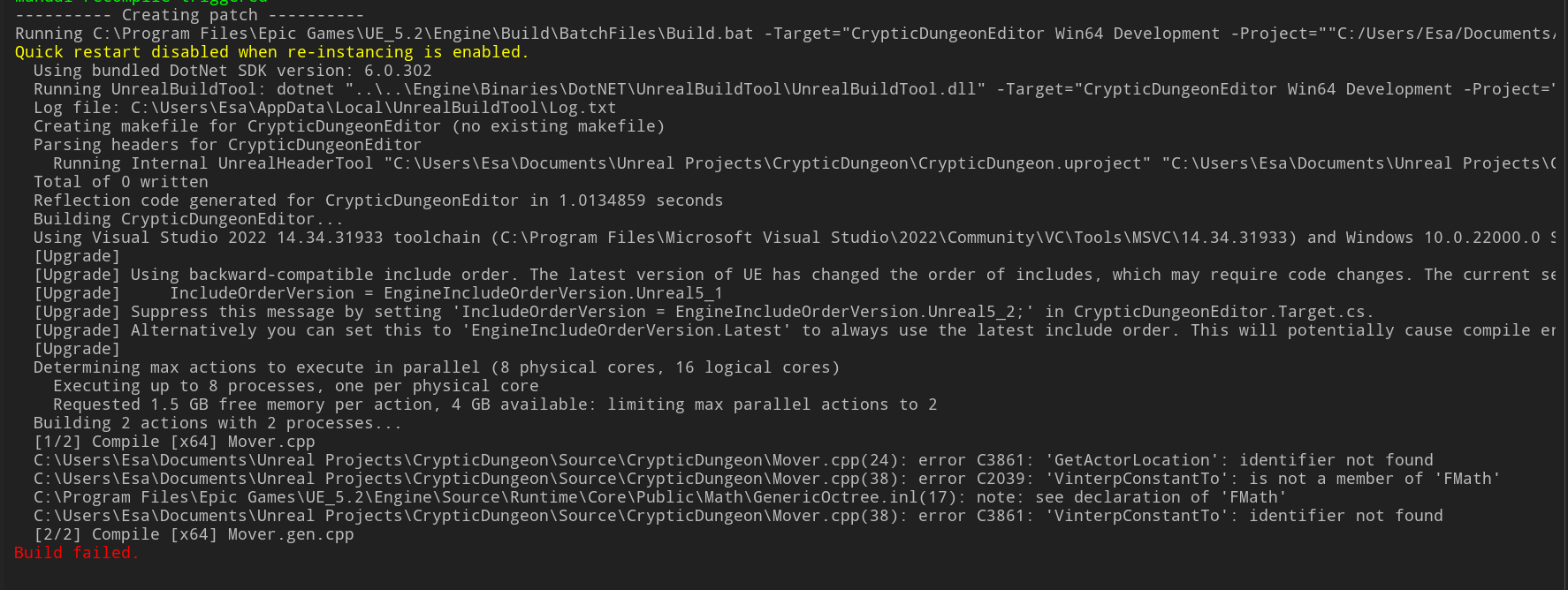 FMath Not Working - Ask - GameDev.tv