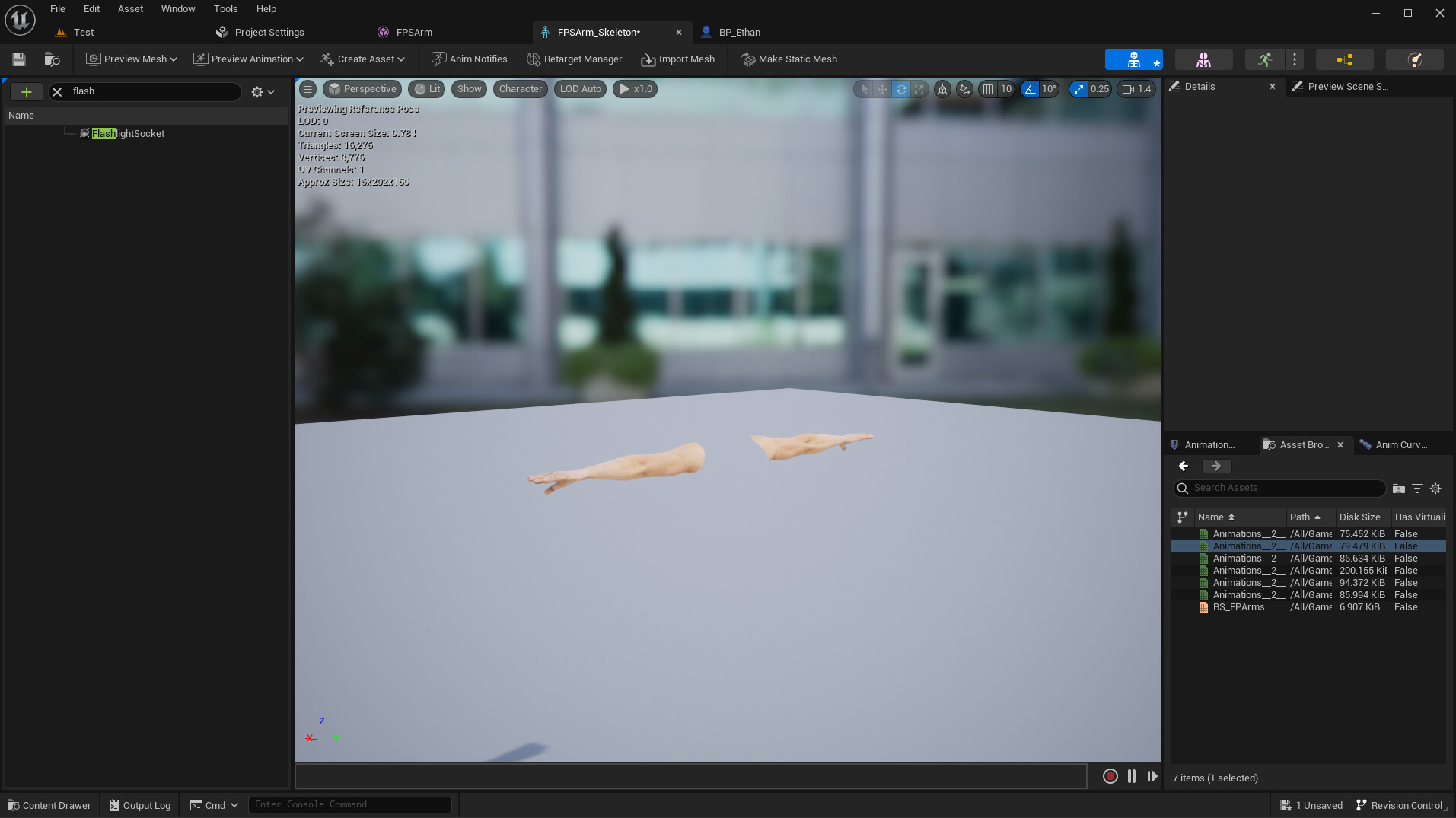 Mesh appears HUGE when I try to attach it to the socket - Ask - GameDev.tv