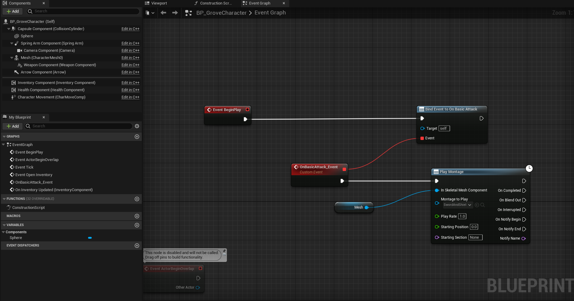 Animation Montage not playing - Ask - GameDev.tv