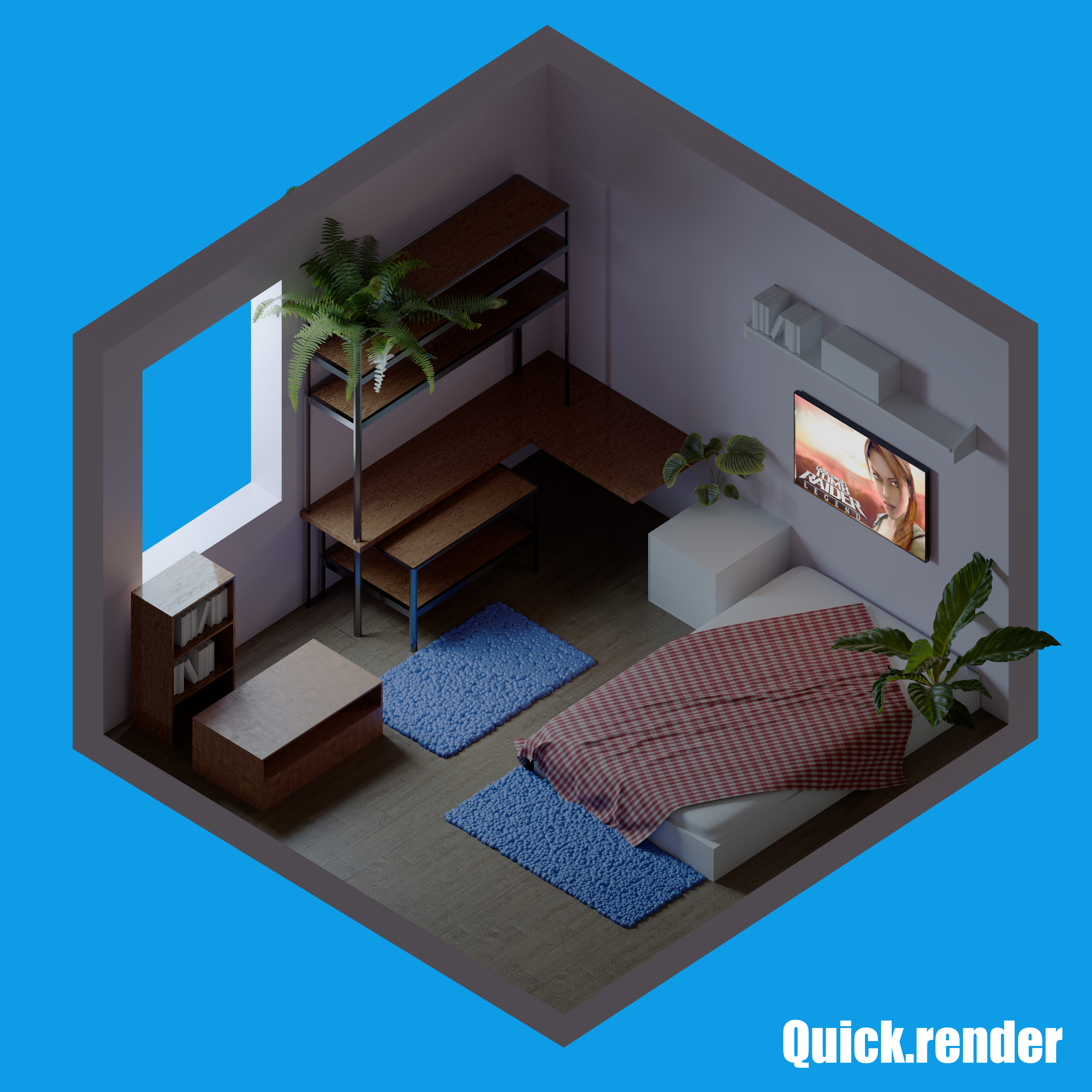 Isometric Room NightTime - Show - GameDev.tv