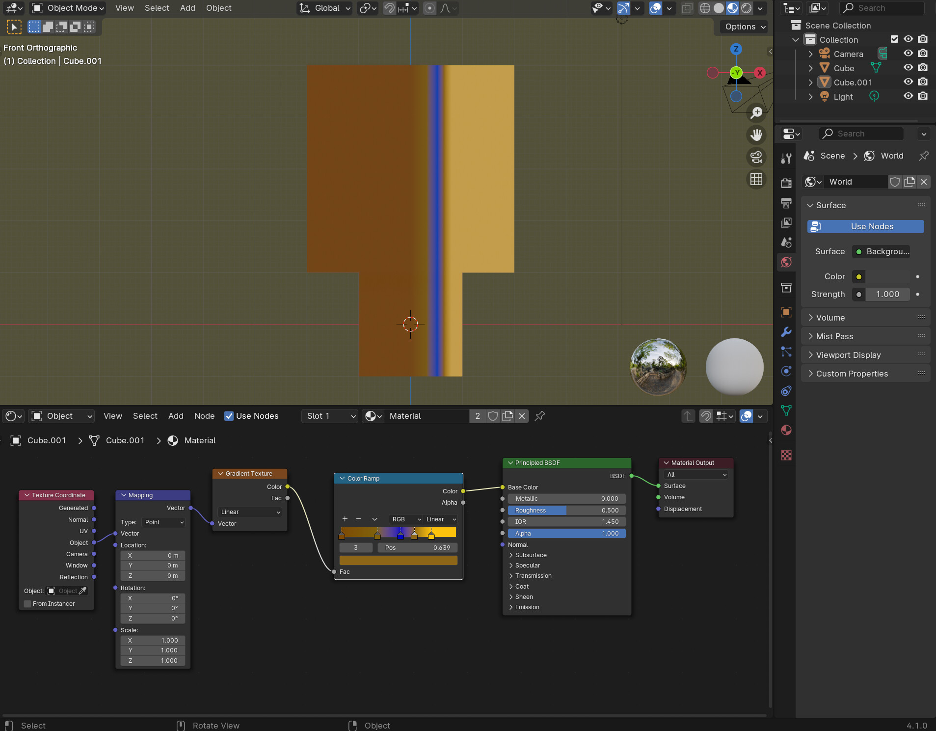 Trouble aligning the color gradient with the object - Ask - GameDev.tv
