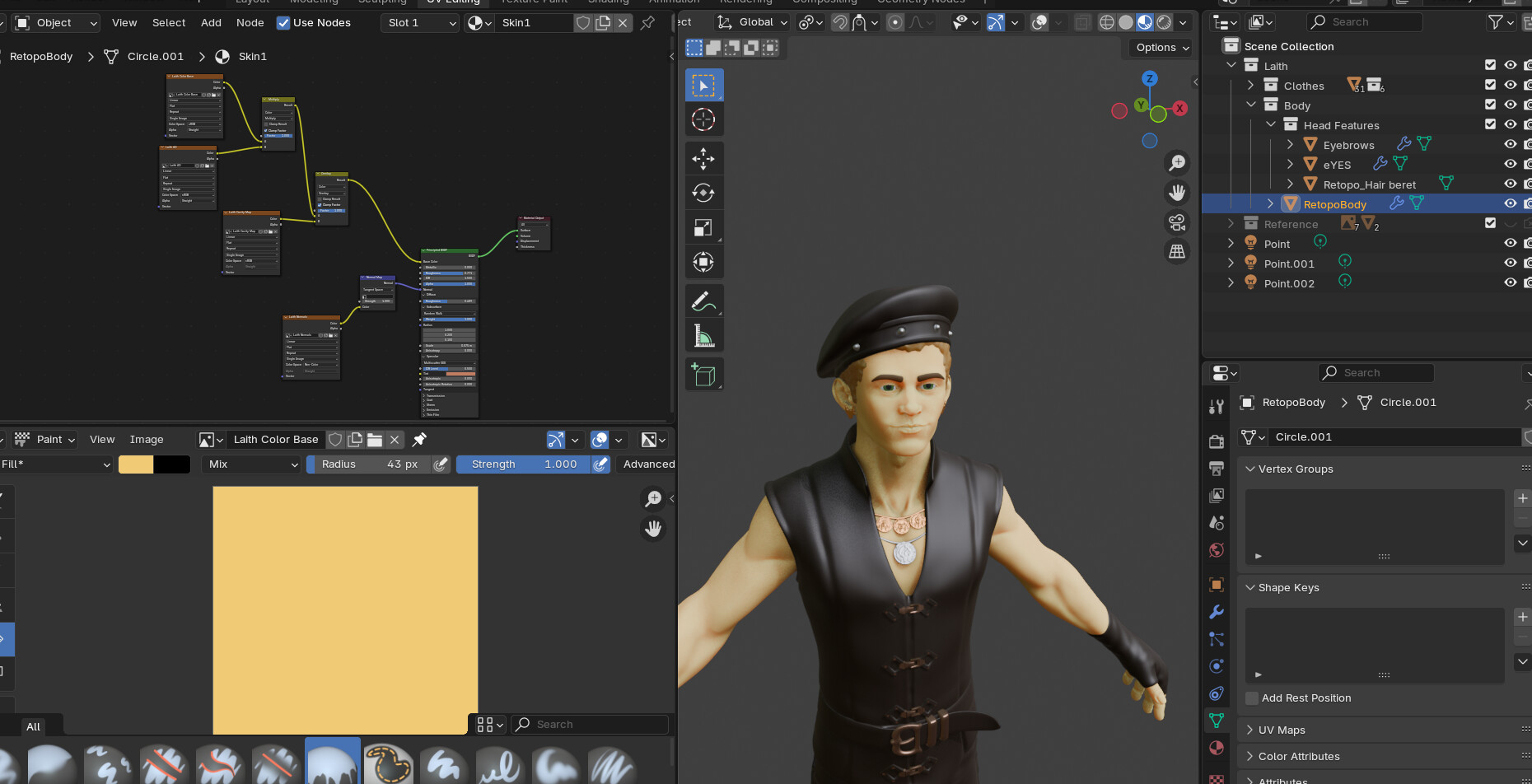 Blender Character Creator material color help - Ask - GameDev.tv