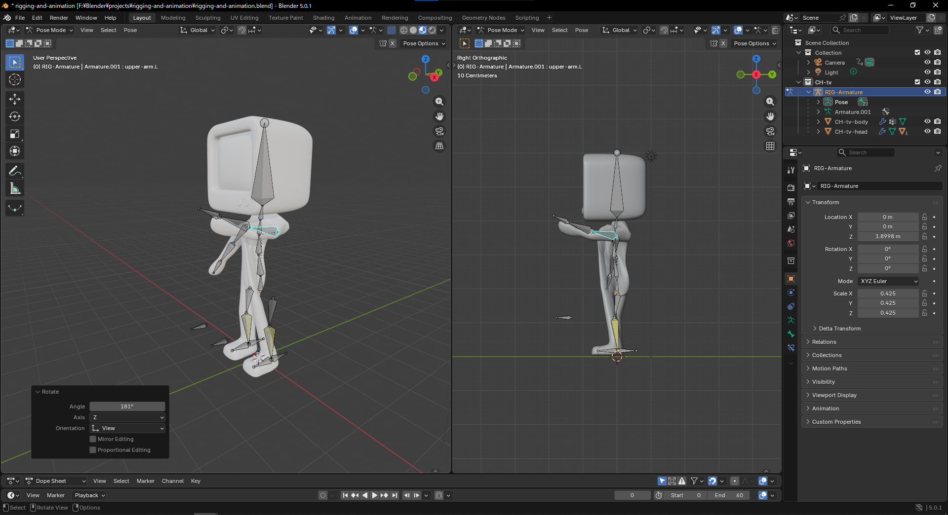 Character mesh deforming/distorting incorrectly when rotating the arm ...