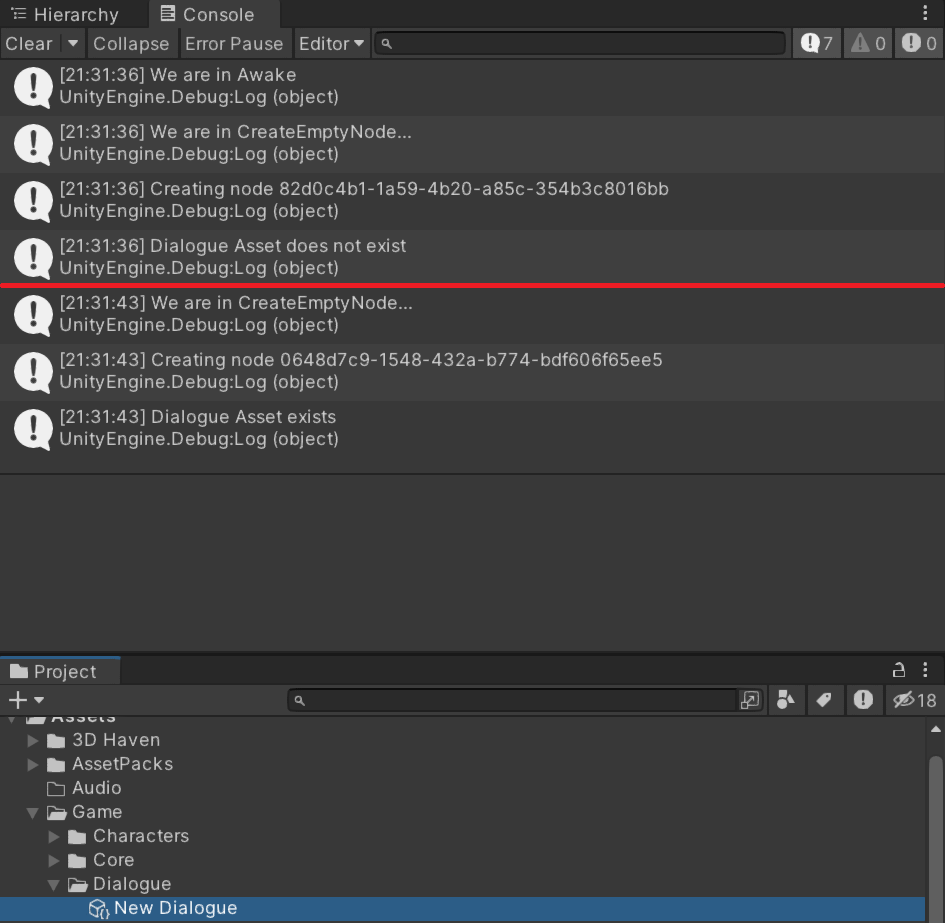 Dialogue window keeps disappearing in the dialogue editor - Ask - GameDev.tv