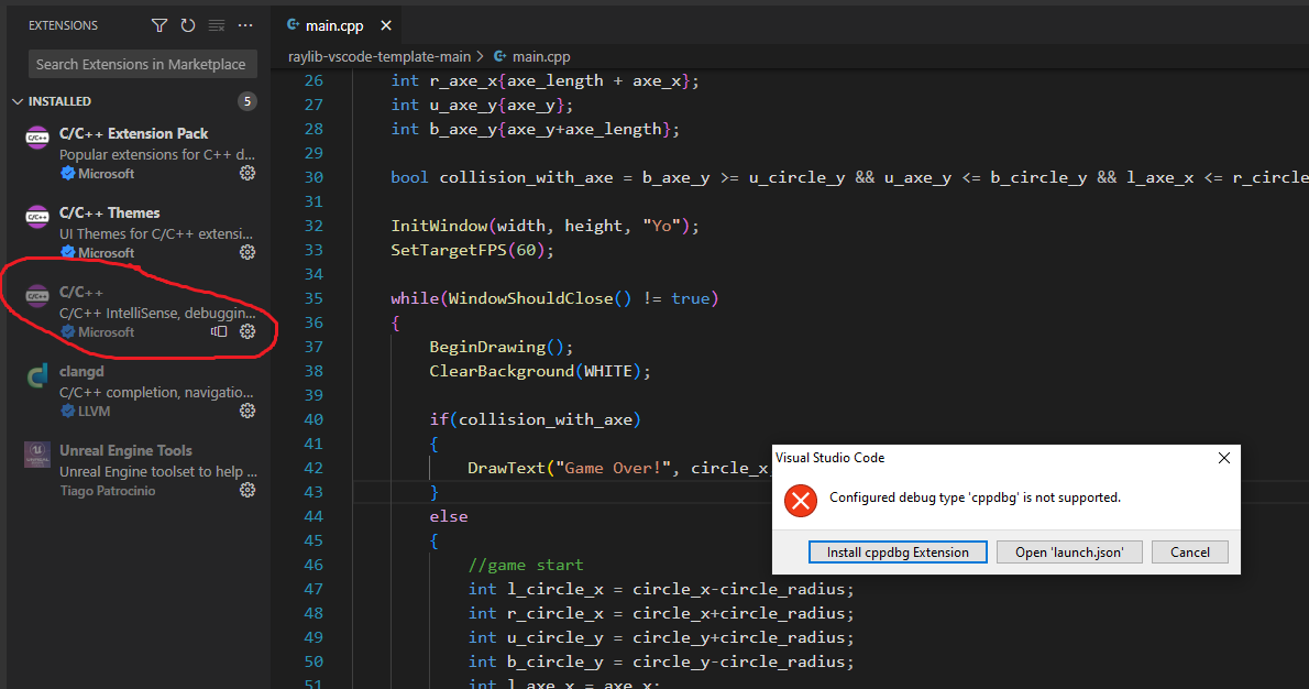 Raylib.h: No such file or directory - Ask - GameDev.tv