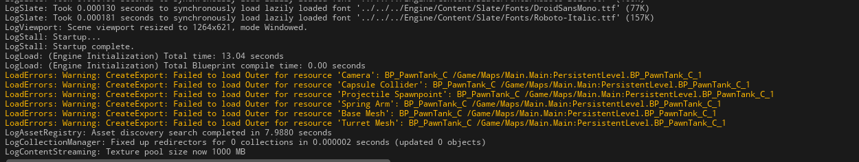 Unreal not loading BP_PawnTank - Ask - GameDev.tv