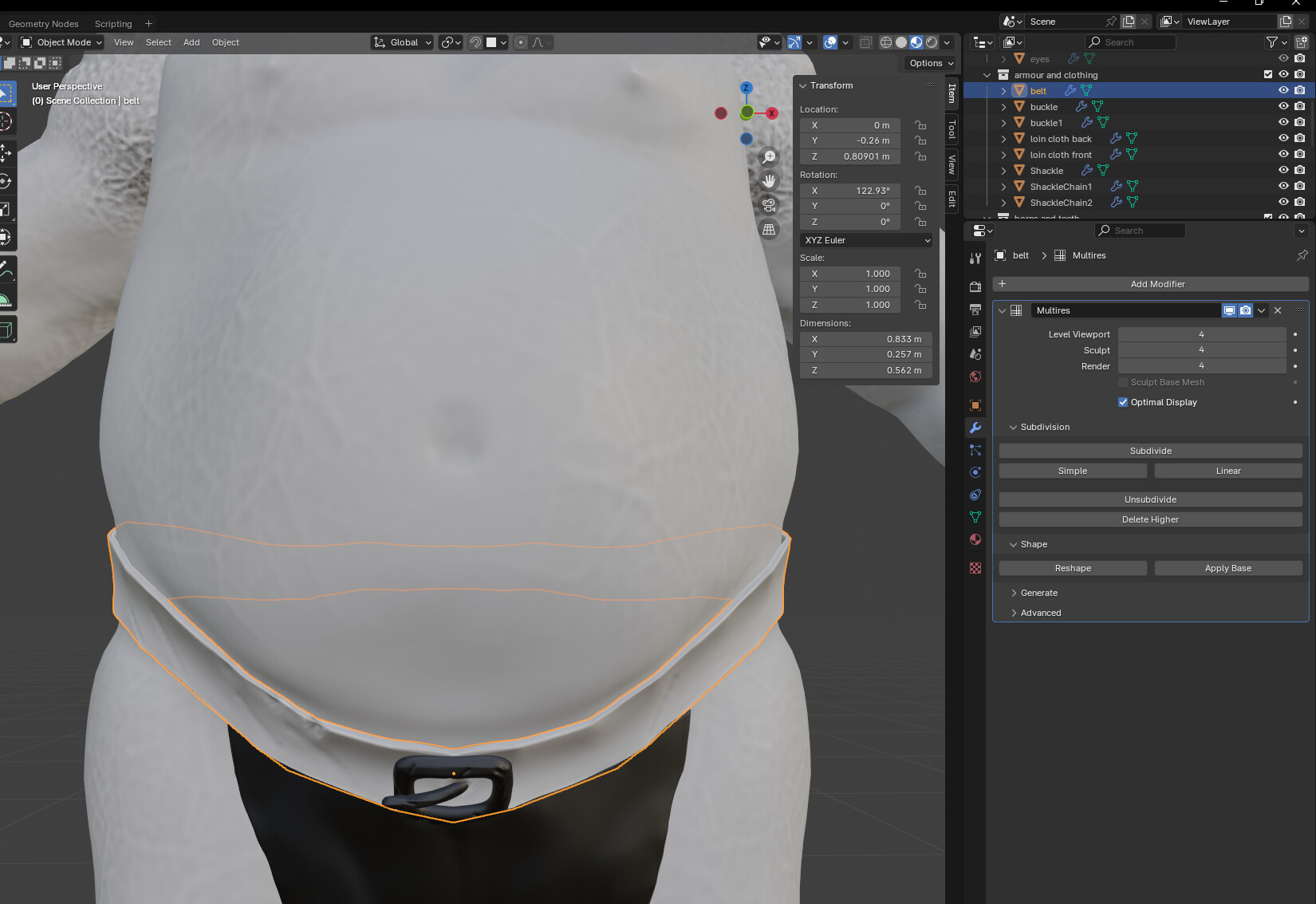 In case of multires going big and not matching - Ask - GameDev.tv