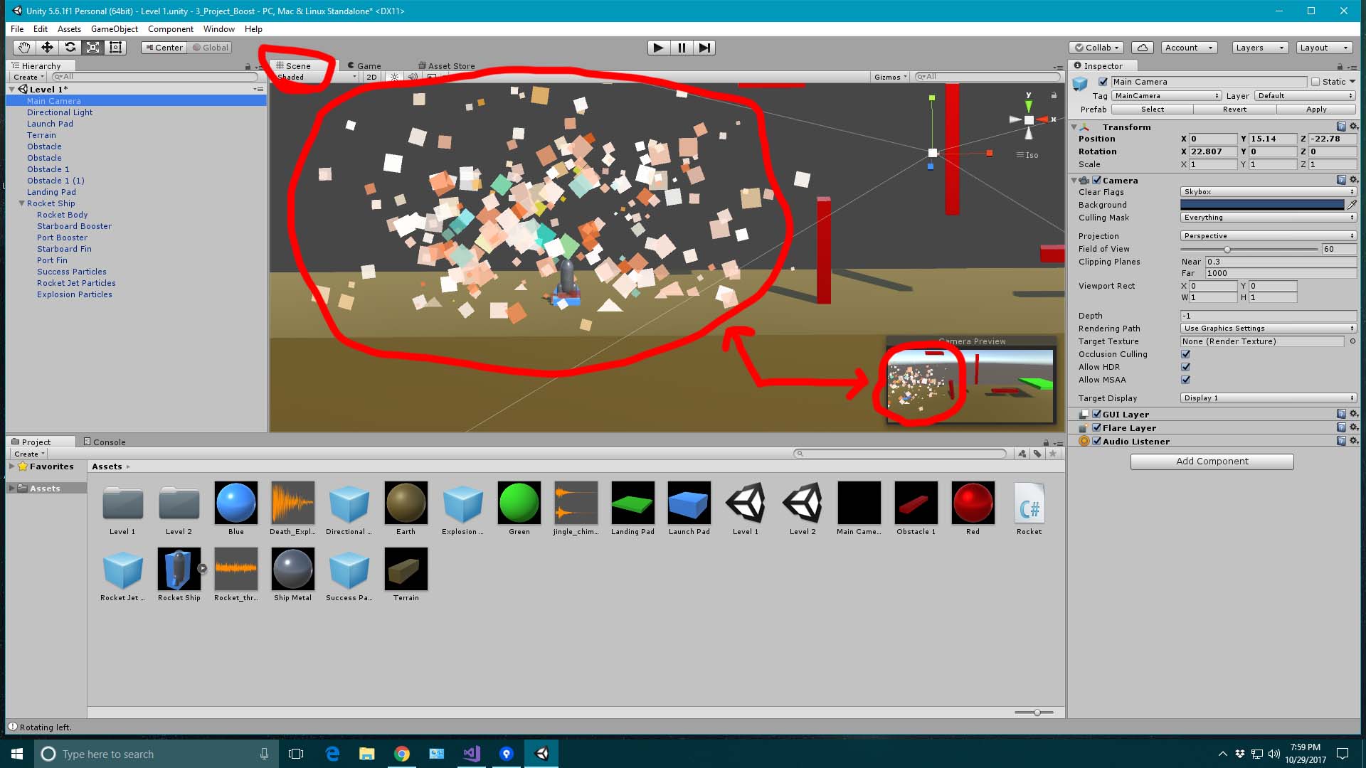 Particle Systems not rendering during playmode - Ask - GameDev.tv