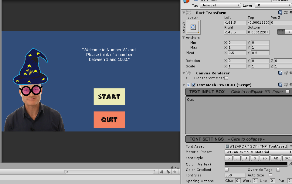 Question about text - Ask - GameDev.tv