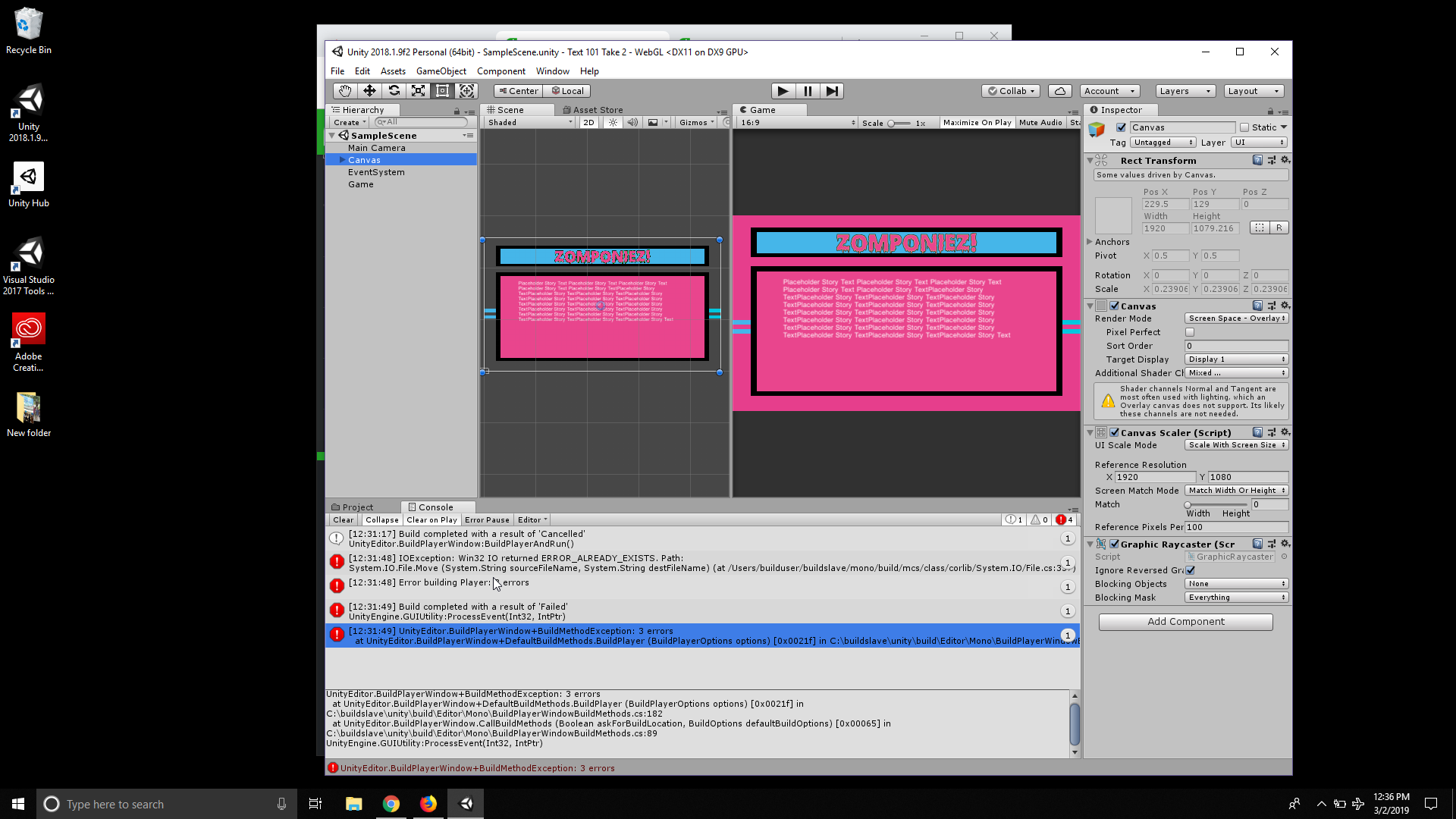 Build Error - Talk - GameDev.tv