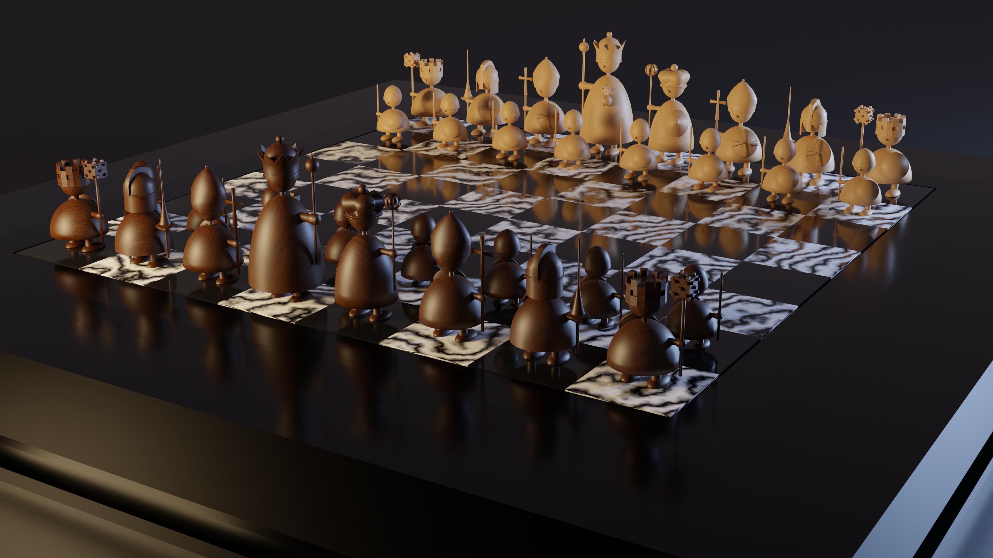 Second time around - Section 4 - Chess set - Blender 2.8 - Show ...