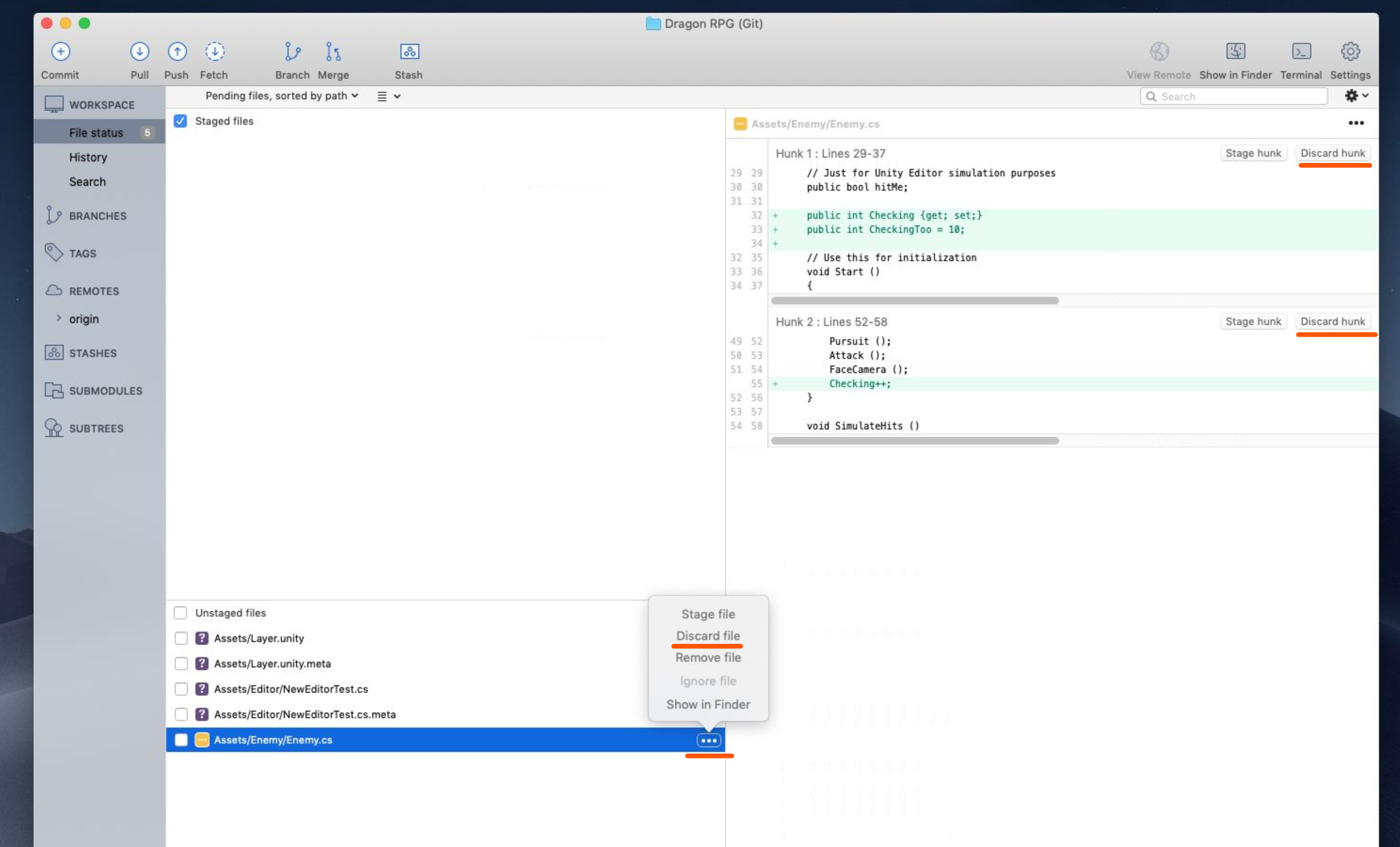 No discard on Mac - Ask - GameDev.tv