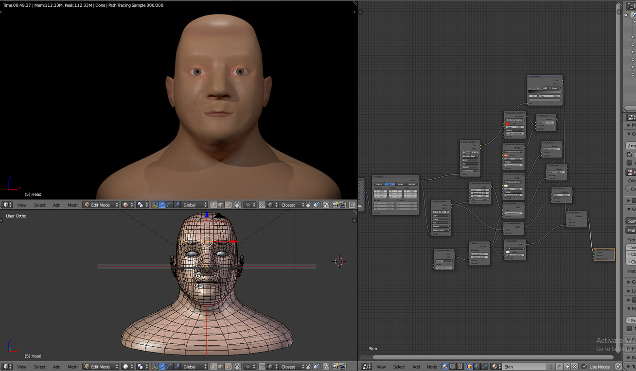 Final Head of Micheal with Hair and Brow - Talk - GameDev.tv