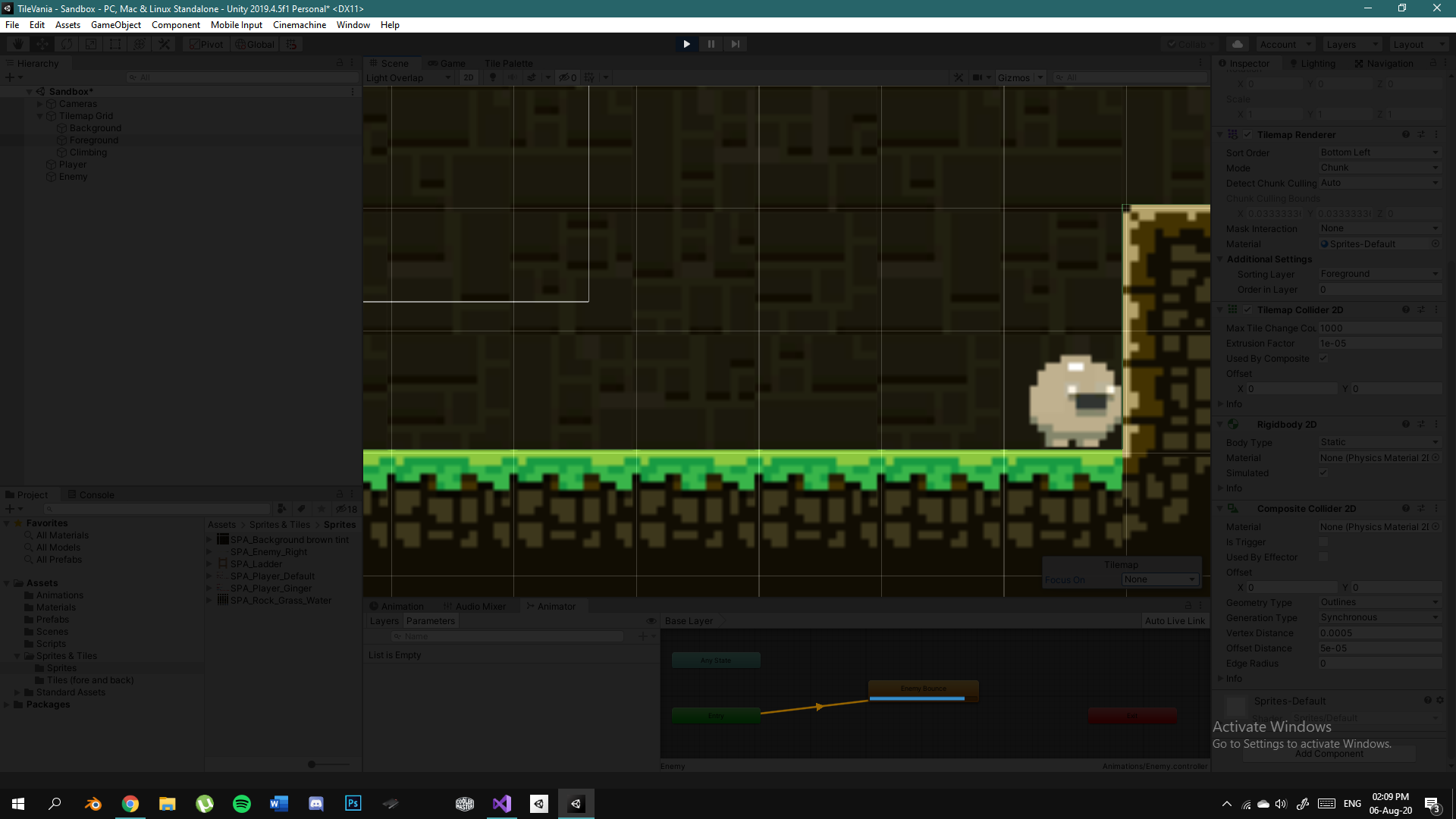 Enemy clipping and getting stuck inside a wall when colliding - Ask - GameDev.tv