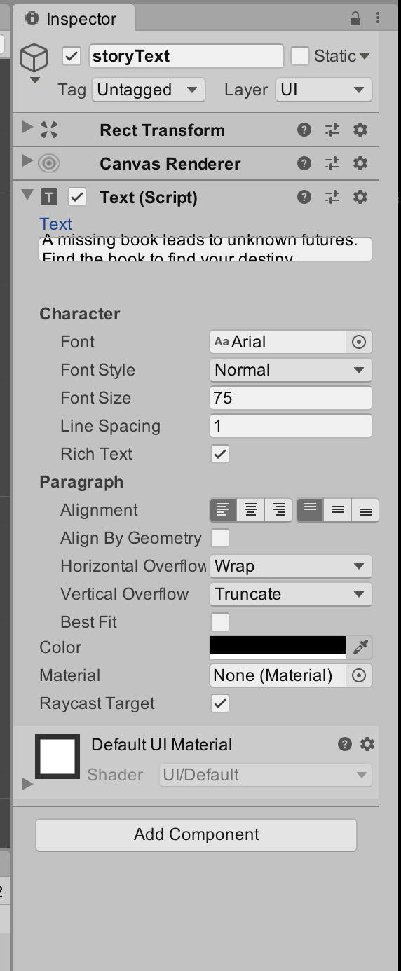 Can't see Text in Inspector - Ask - GameDev.tv