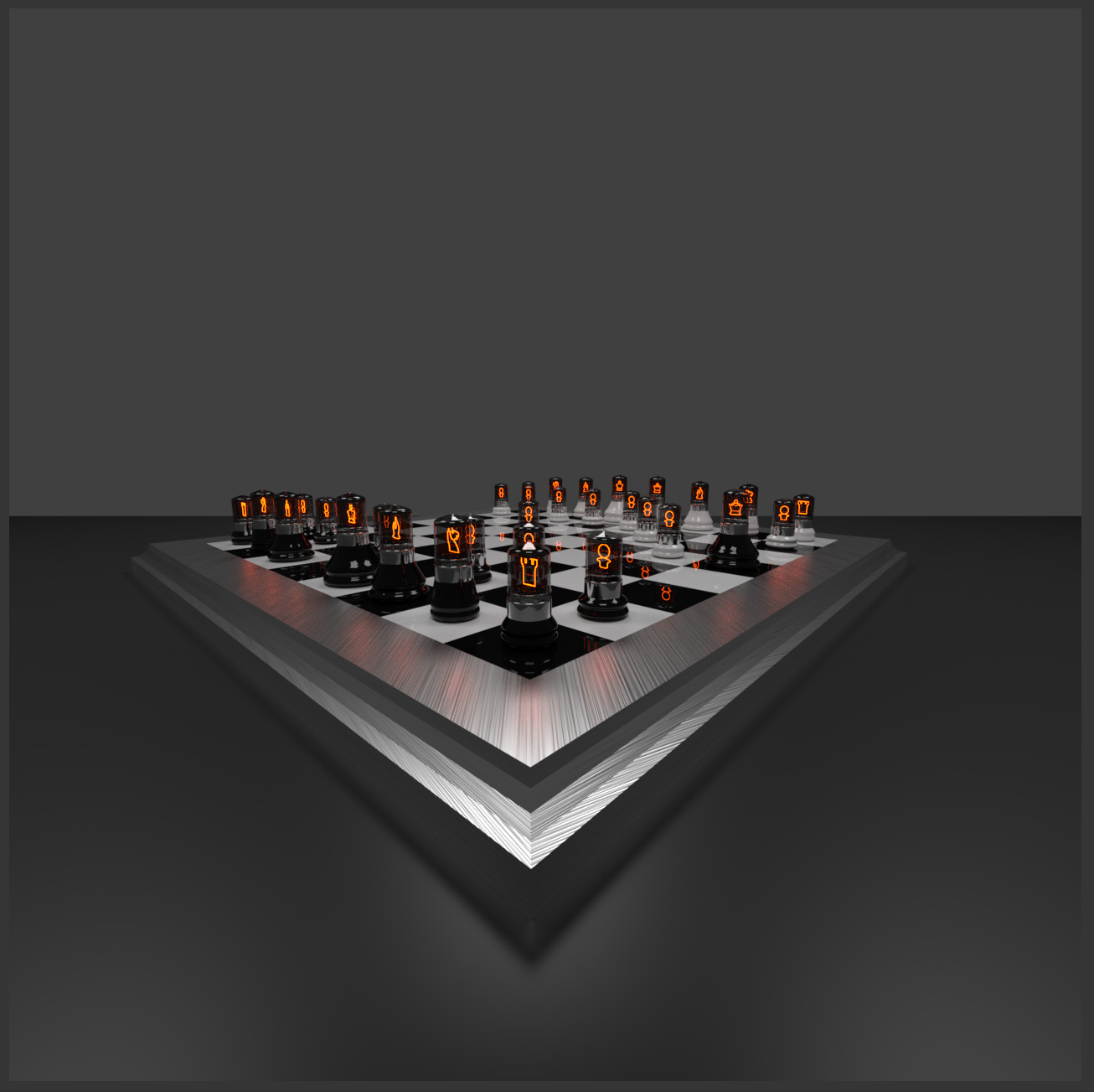Nixie Tube Chess Set in Cycles Render - Talk - GameDev.tv