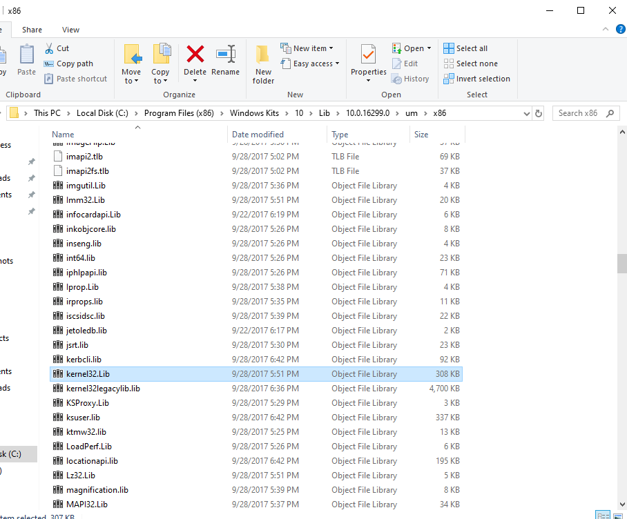 Run code error: LINK : fatal error LNK1104: cannot open file 'kernel32.lib' - Ask - GameDev.tv