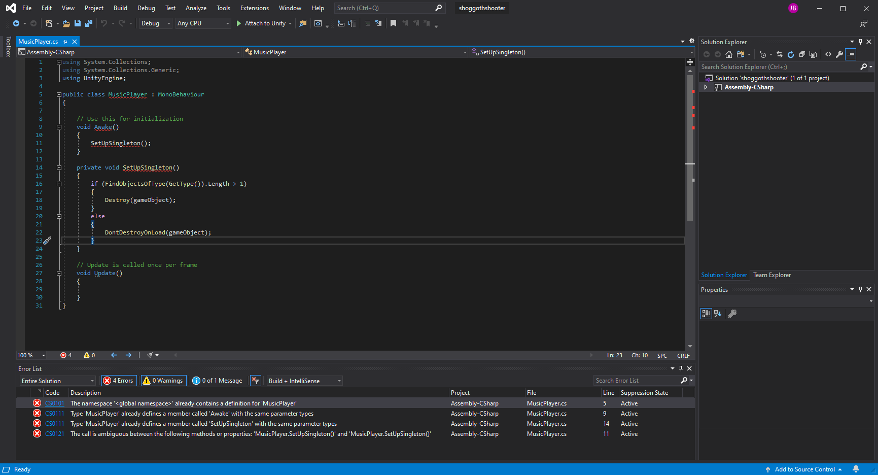 Laser Defender - global namespace problem w/ music player? - Ask ...