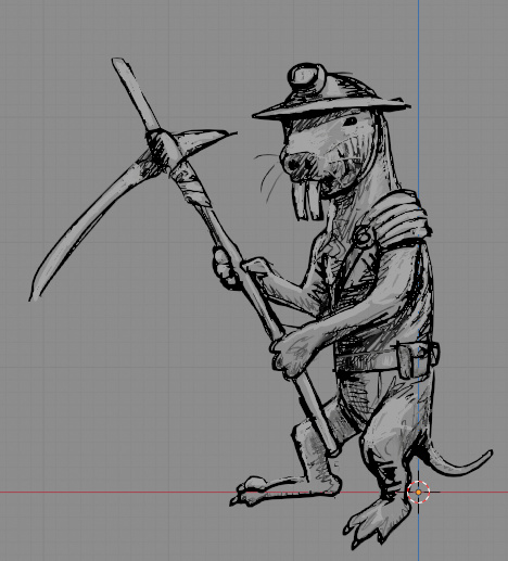 Mole Rat Miner Character Concept - Show - GameDev.tv