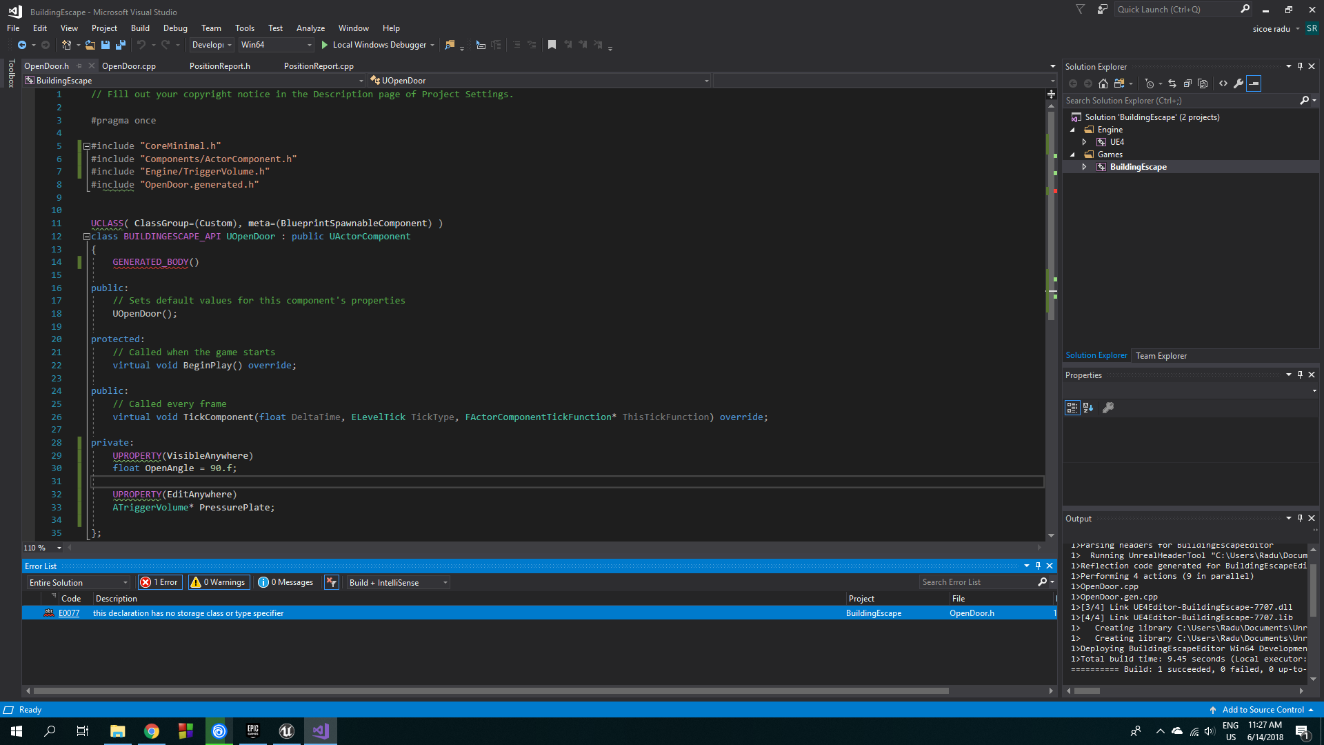 I get this error : "this declaration has no storage class or type specifier".Can someone help me ...