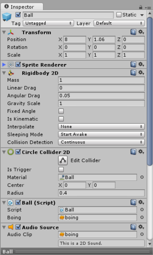 [SOLVED] Ball collisions are not being detected: OnCollisionEnter2D NOT OnCollisionEnter2d - Ask ...