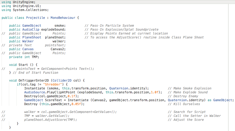 Help With GetComponent with a Collision Object - Ask - GameDev.tv