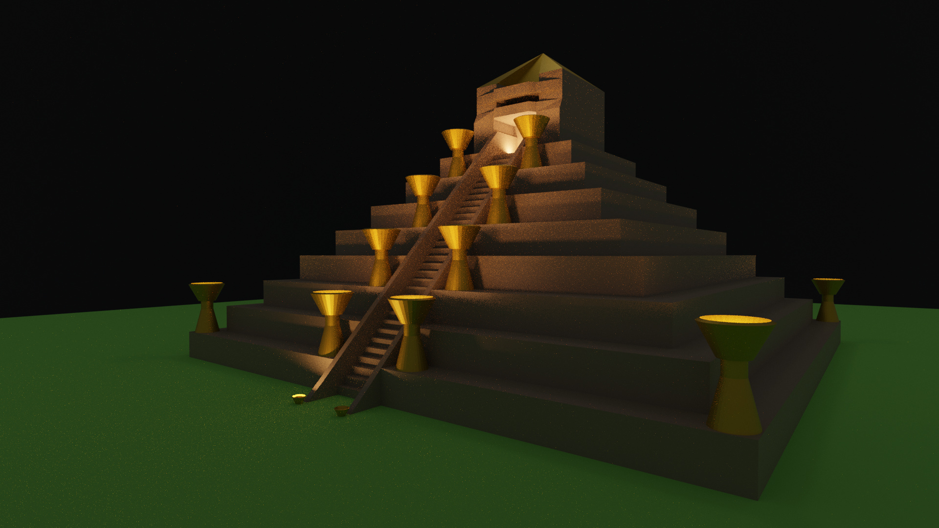 Myan pyramid at night - Show - GameDev.tv
